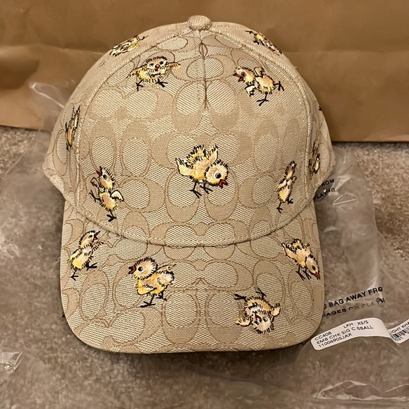 Coach | Accessories | Coach Signature Jacquard Baseball Hat With Chick ...